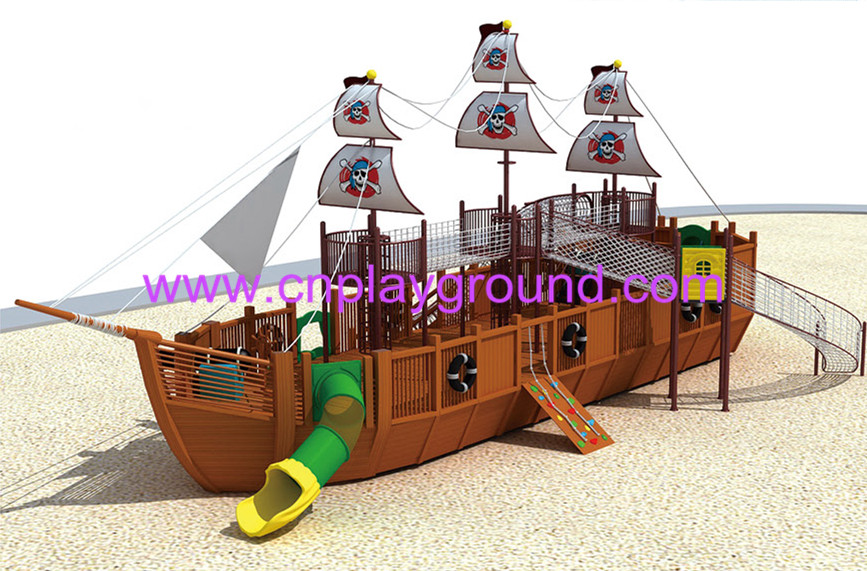 Outdoor School Large Wooden Pirate Ship Playground (HHK-5701) from ...